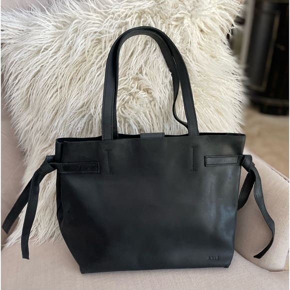 Able | Bags | Able East West Mamuye Tote In Black Leather | Poshmark